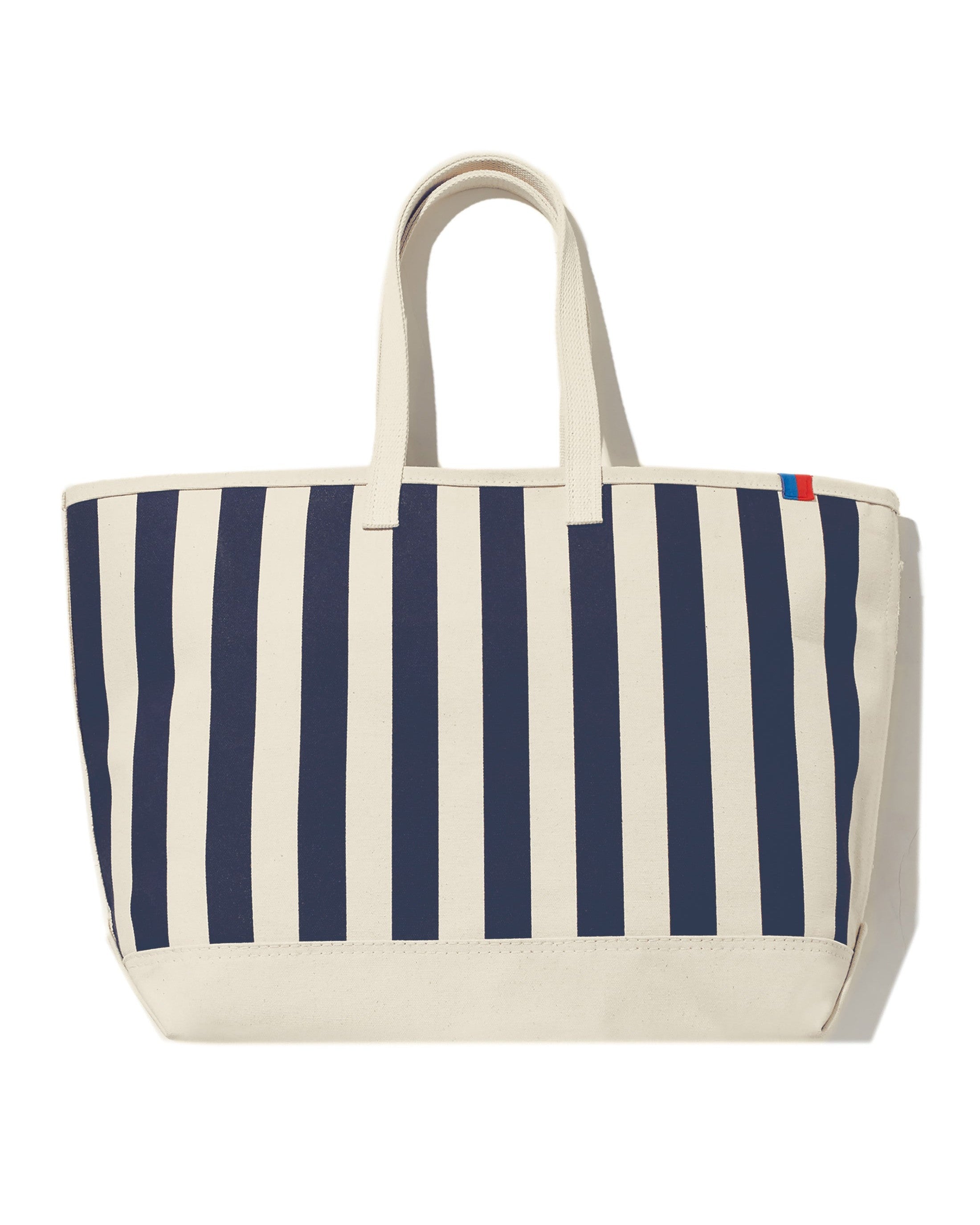 The Over the Shoulder All Over Striped Tote - Canvas/Navy – KULE