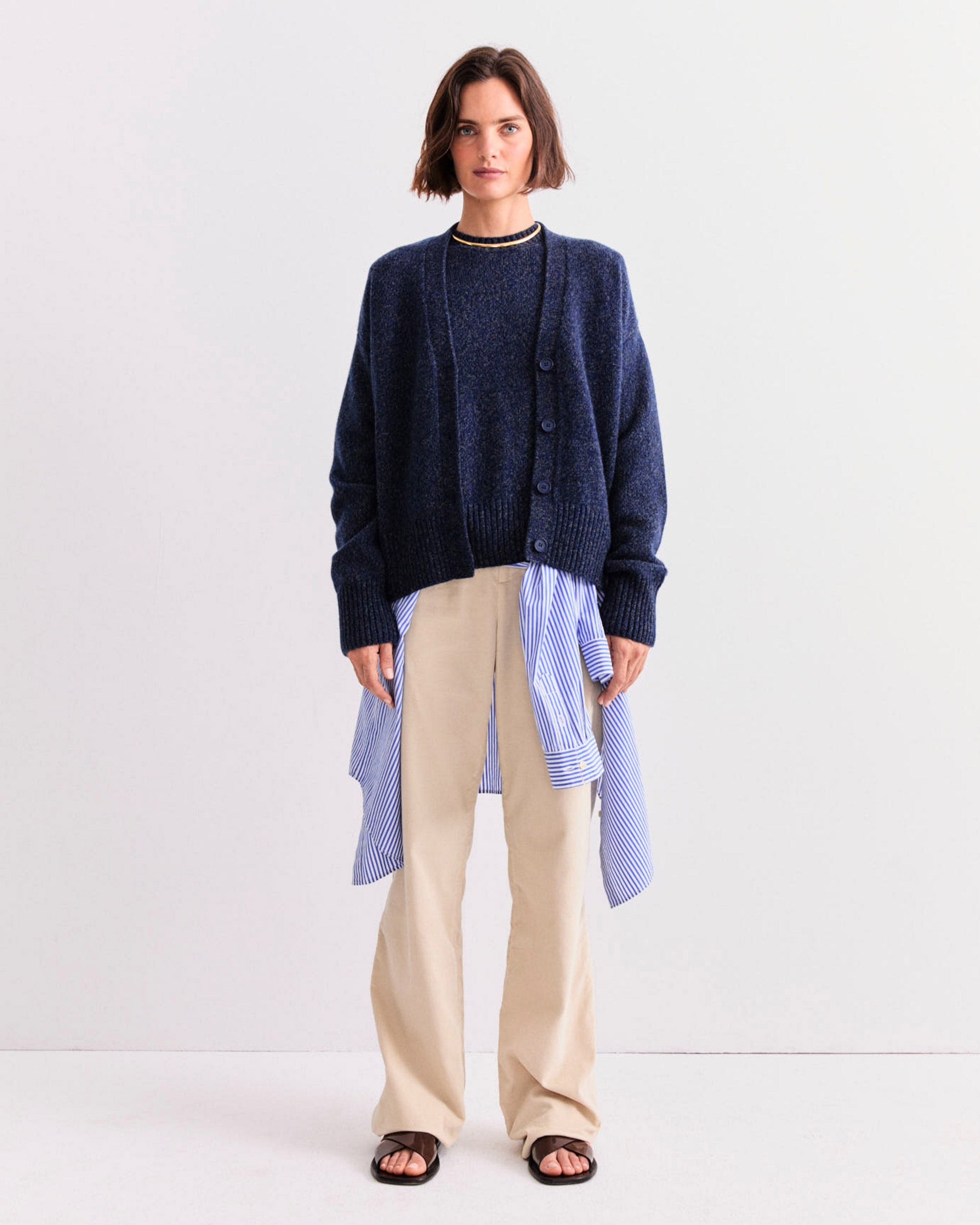 The Cashmere Raffa - Navy Marl – KULE