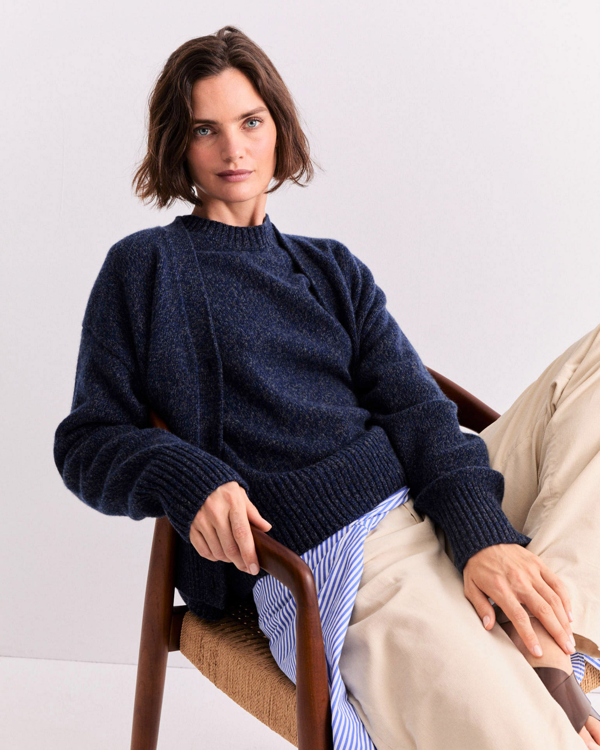 The Cashmere Raffa - Navy Marl – KULE