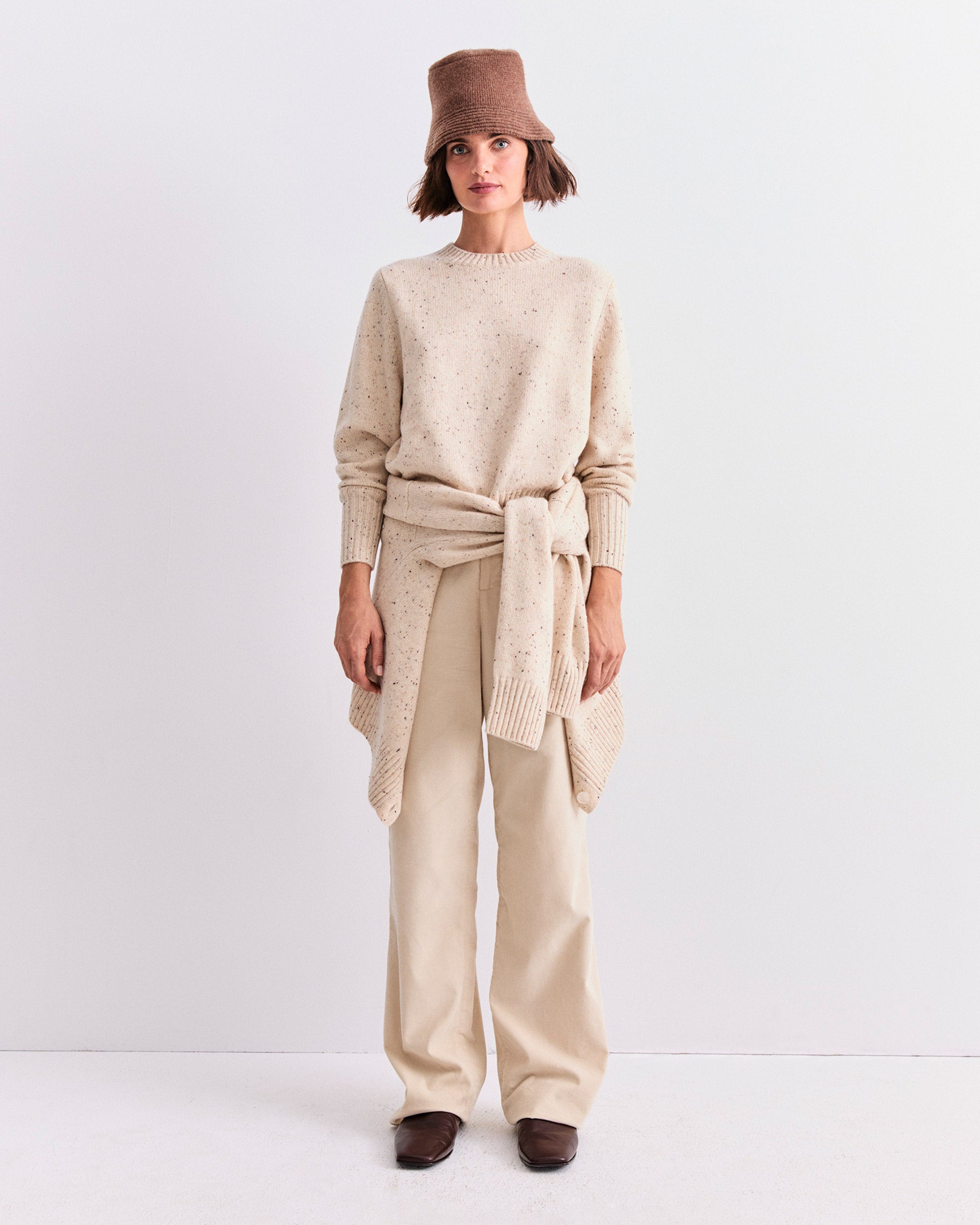 The Cashmere Tatum - Oatmeal Donegal – KULE