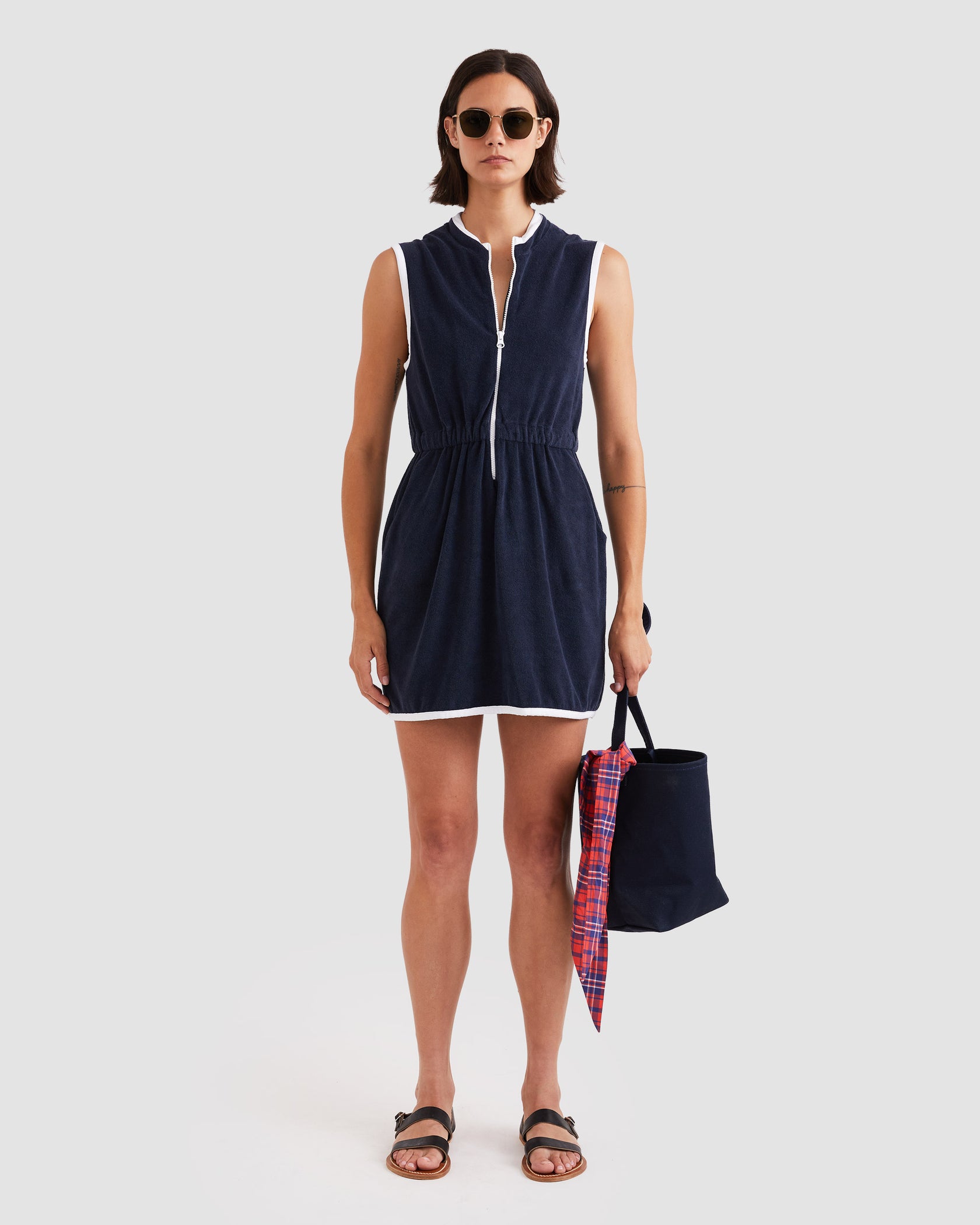 The Terry Dress - Navy – KULE
